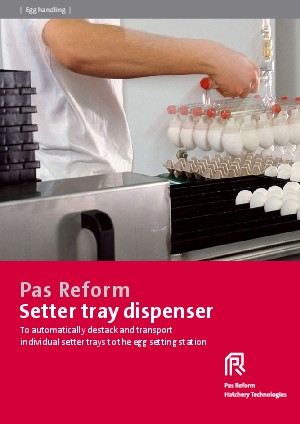Setter tray dispenser | Egg handling | Royal Pas Reform Integrated hatchery solutions